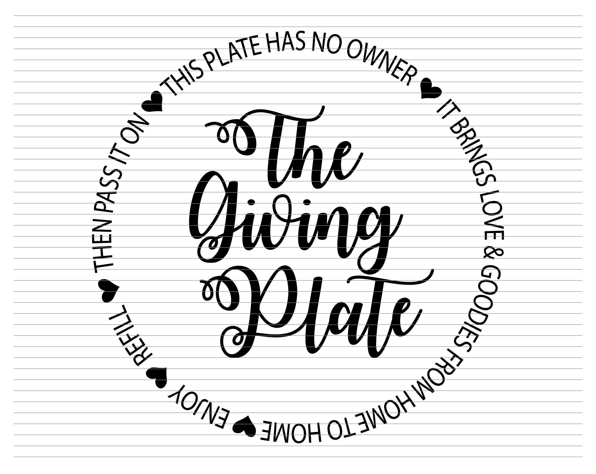 The Giving Plate Svg the Giving Plate the Giving Plate Clipart the ...