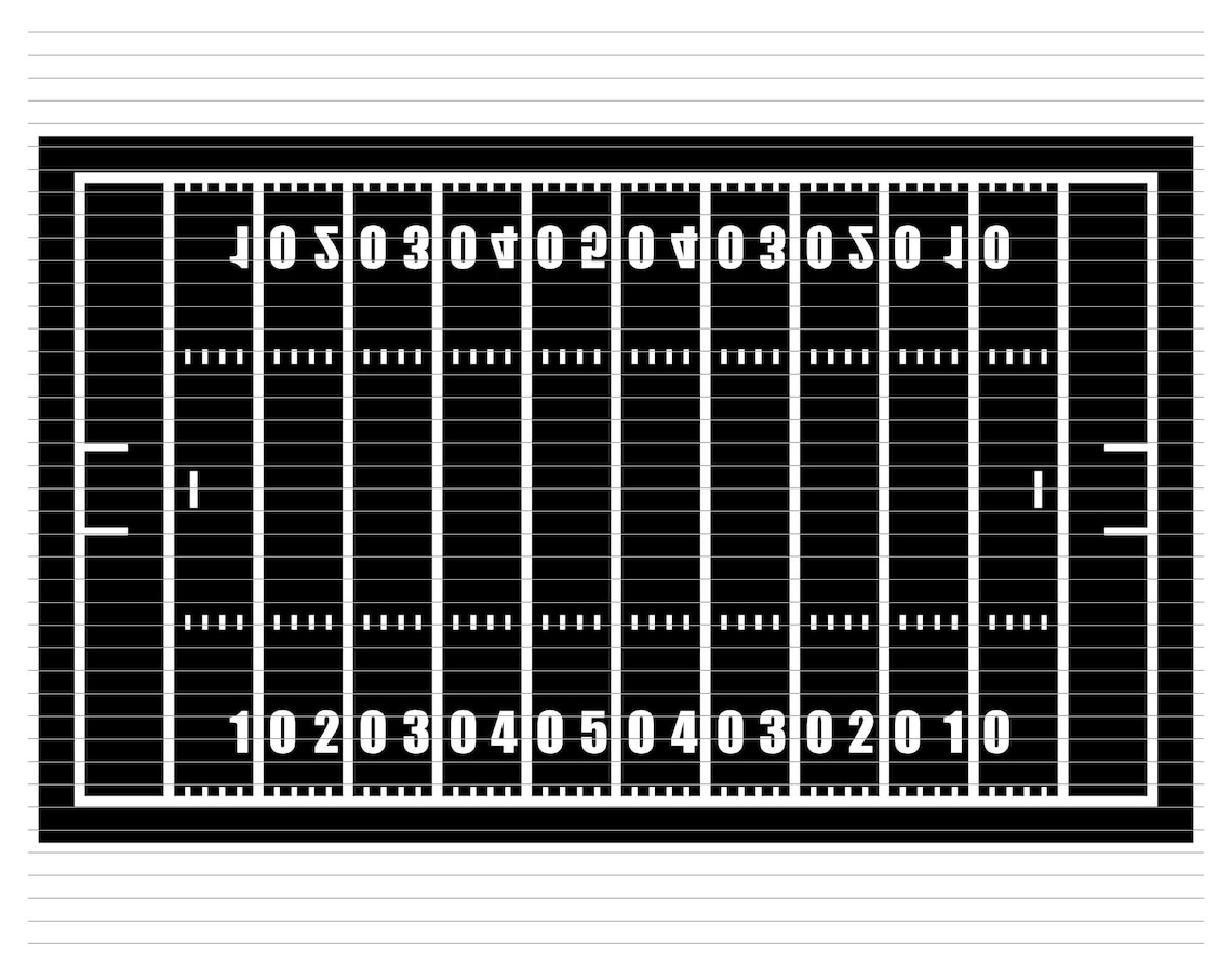 FOOTBALL FIELD SVG Yard Line Football Game Football Clipart Ball Field ...