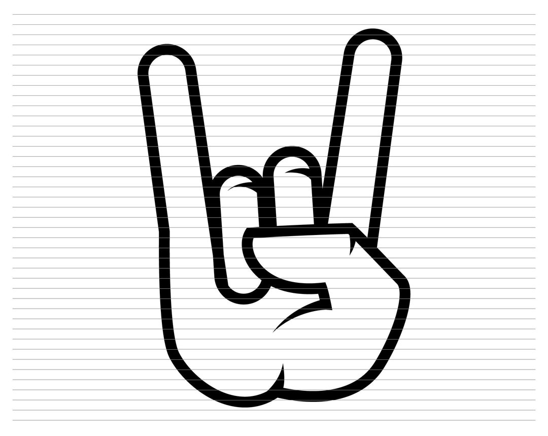 ROCKIN SVG, Sign of the Horns, Heavy Metal Svg, Hand Horns Svg, Rock on ...