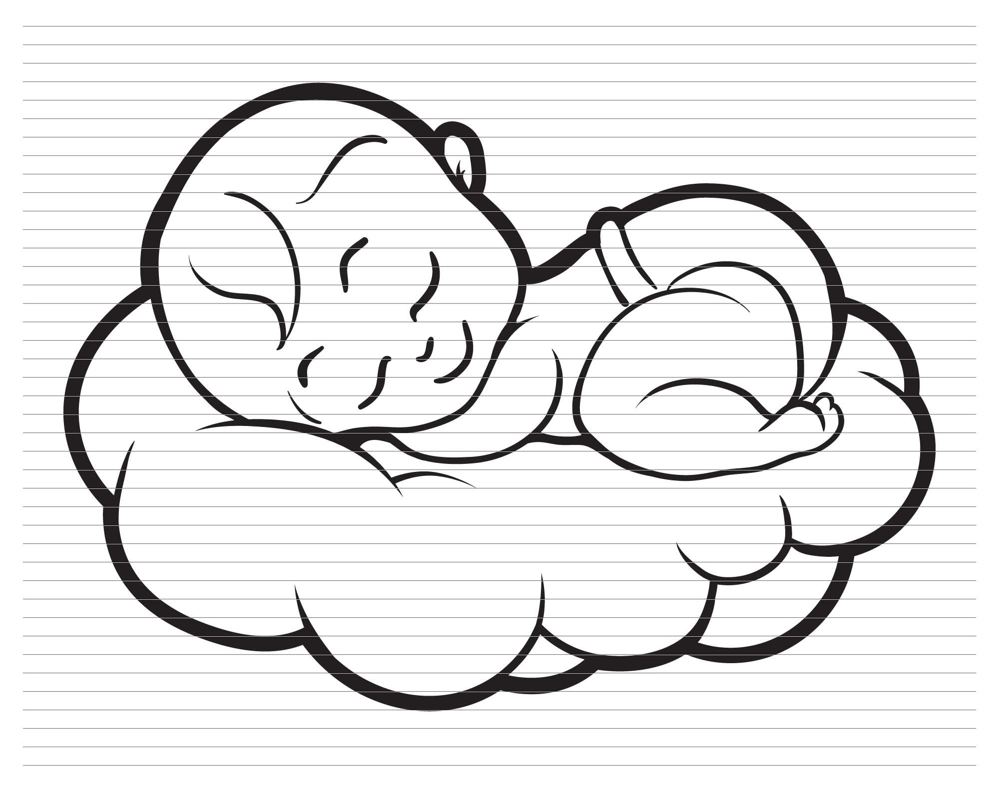 SLEEPING BABY Svg Baby Silhouette Babygirl Babyboy Kid Newborn - Etsy