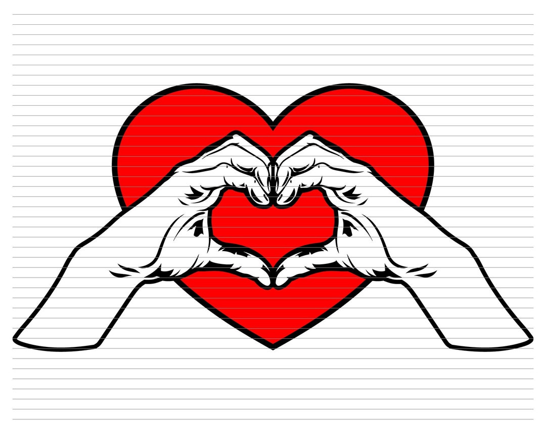 MANOS haciendo un CORAZÓN SVG corazón gesto manos gesto amor gesto amor ...