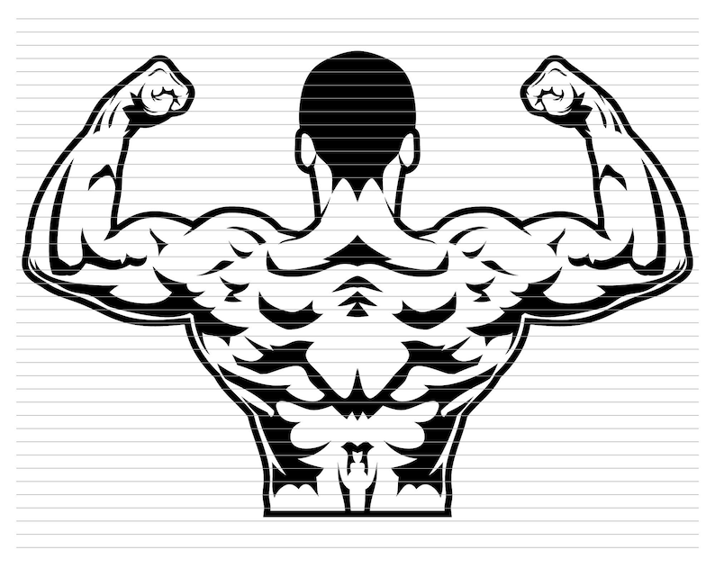 GYM MUSCLE SVG, Back Muscle, Body Building, Bodybuilding, Workout ...