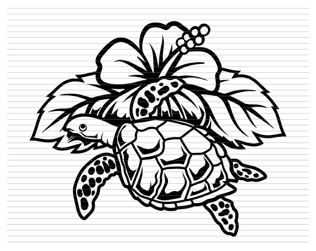 Turtle Hawaiian Svg Sea Turtle Floral Turtle Mandala Turtle Ocean ...