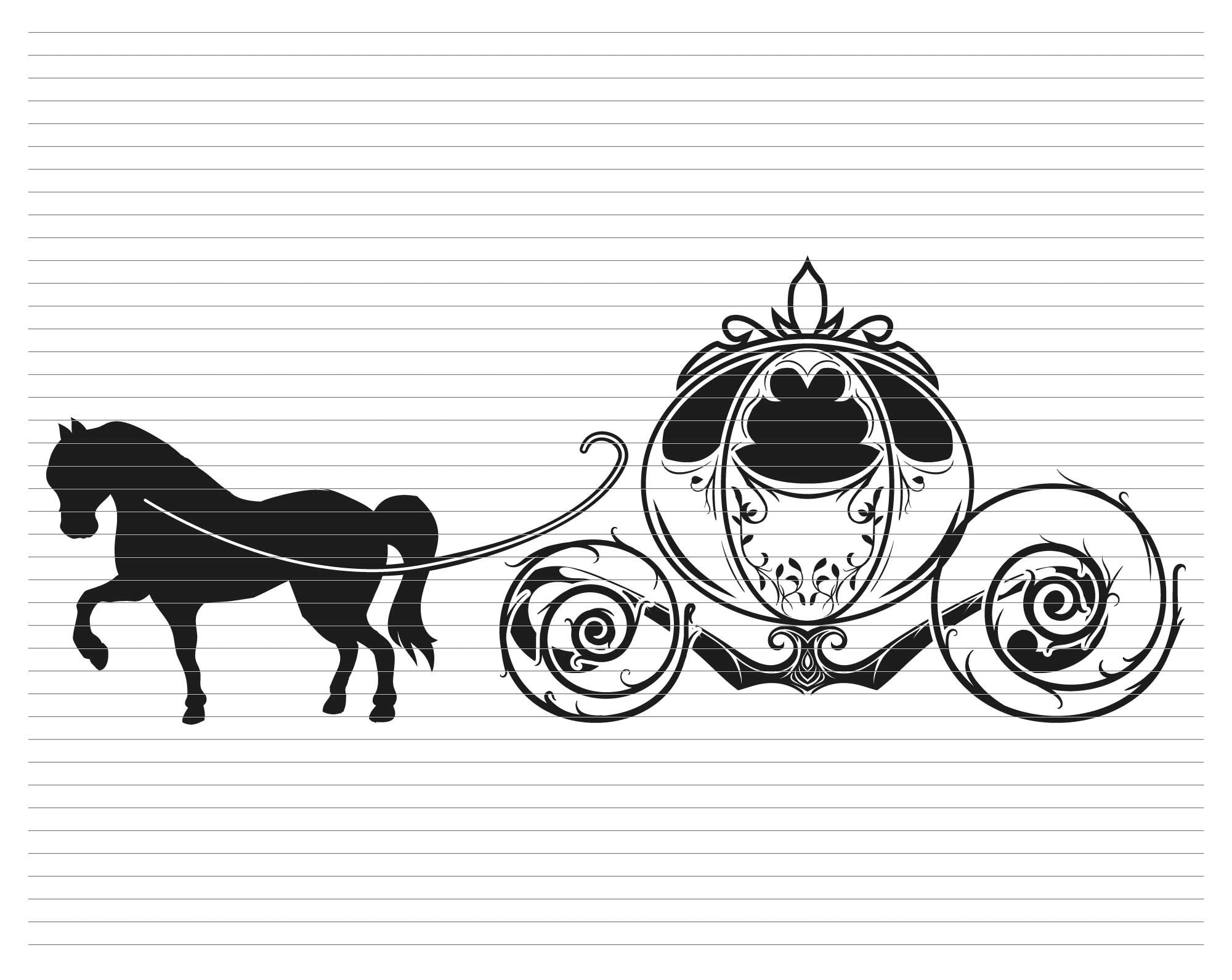 CARRIAGE SVG, Carriage Clipart, Horse, Horse Svg, Princess Carriage ...