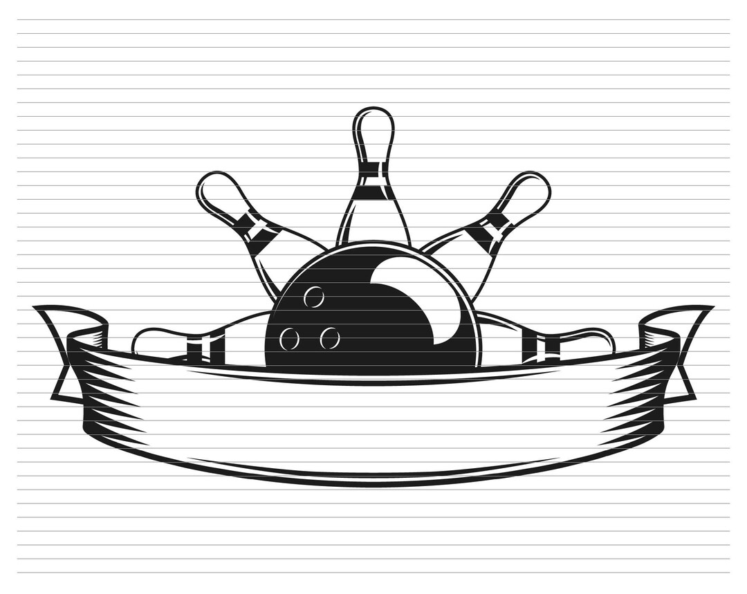 BOWLING BANNER SVG, Bowling, Bowling Pin, Banner Svg, Bowling Ball ...