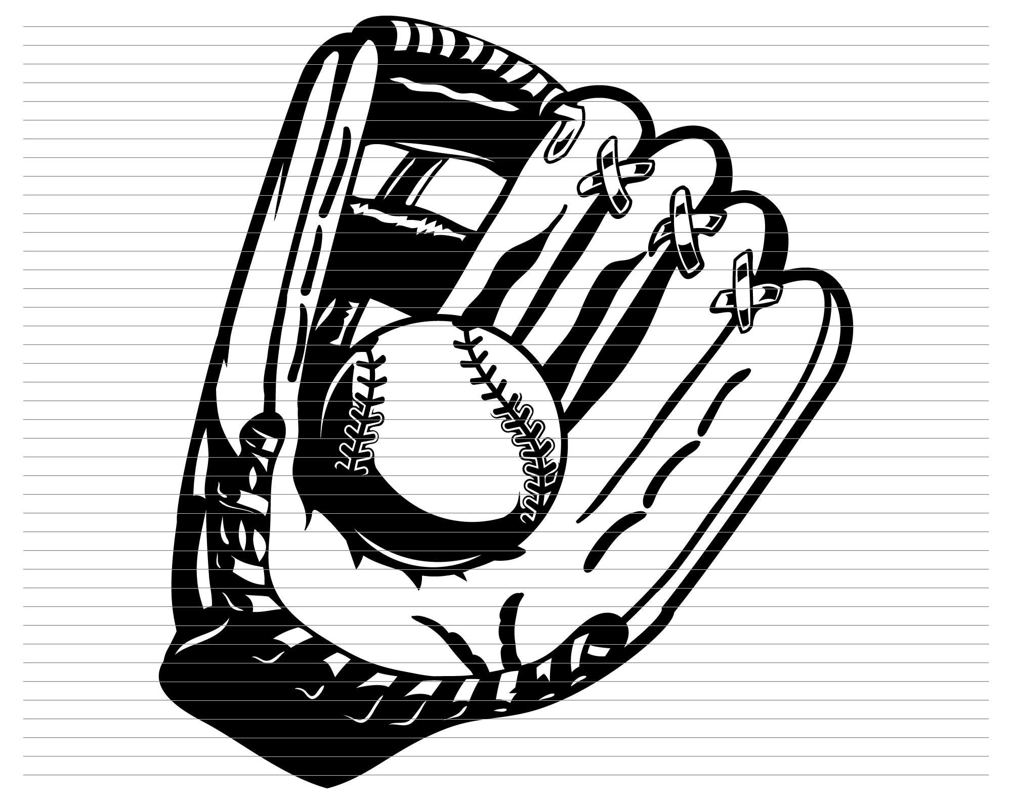 BASEBALL GLOVE SVG, Baseball Glove, Baseball Svg, Glove, Ball, Baseball ...