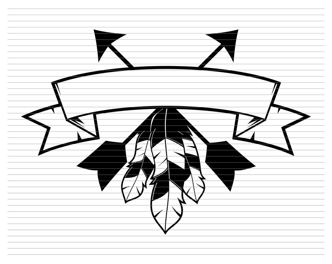 ARROW BANNER SVG Indian Native American Tribal Apache Sioux Tomahawk ...