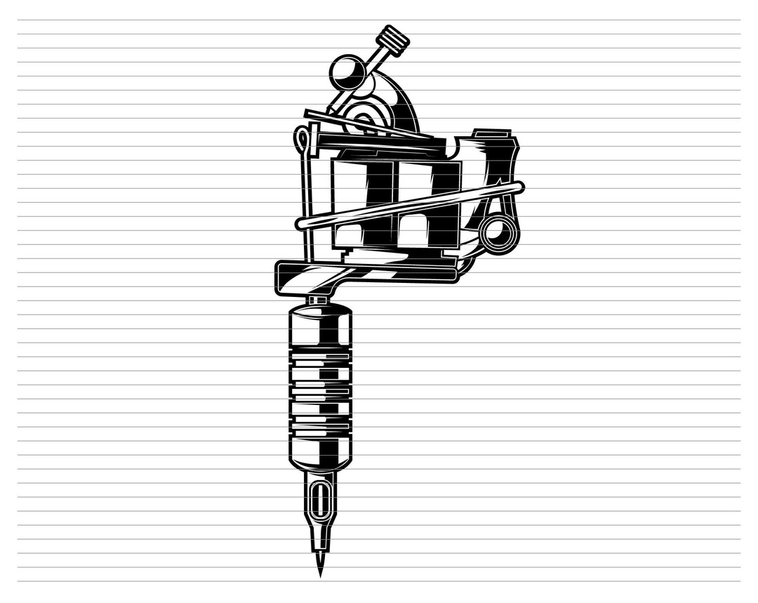 TATTOO MACHINE SVG, Tattoo Gun, Ink Gun, Tattoo Gun Clipart, Tattoo ...