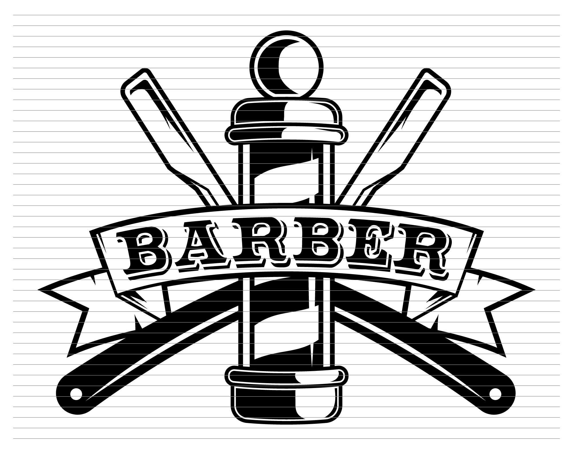 BARBER SVG Crossed Barber Tools Barber Sign Barber Pole Salon - Etsy