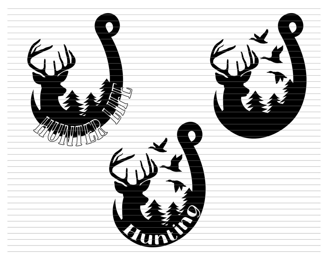 DEER HOOK BUNDLE, Hunter Deer, Deer With Duck, Hunter Hook, Us Hunting ...