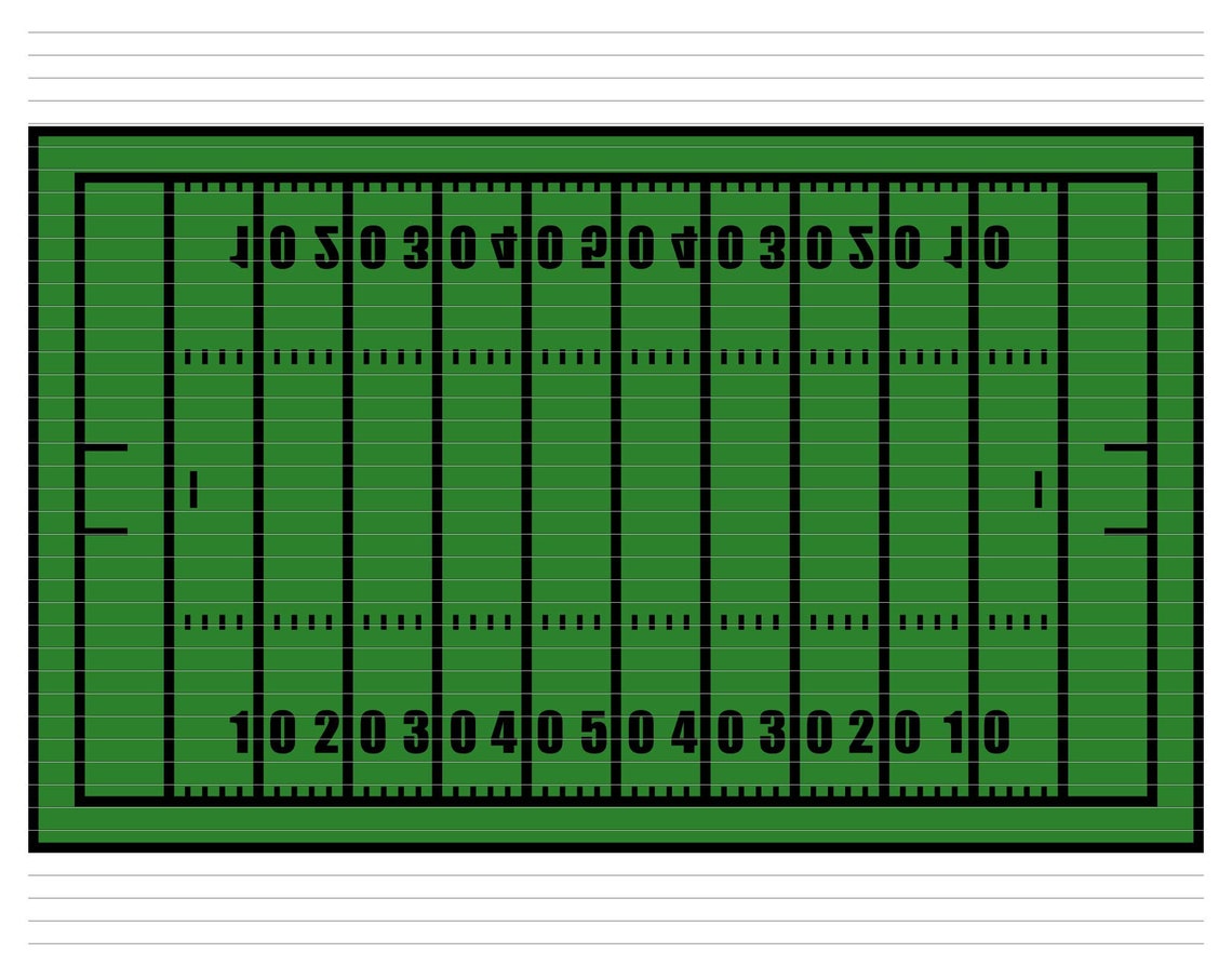 FOOTBALL FIELD SVG Yard Line Football Game Football Clipart Ball Field ...