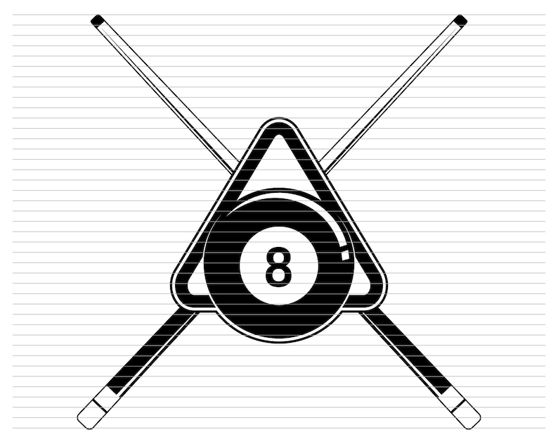 BILLIARD CROSSED Svg, Billiards Cue, Billiard Svg, Snooker Svg, Pool ...