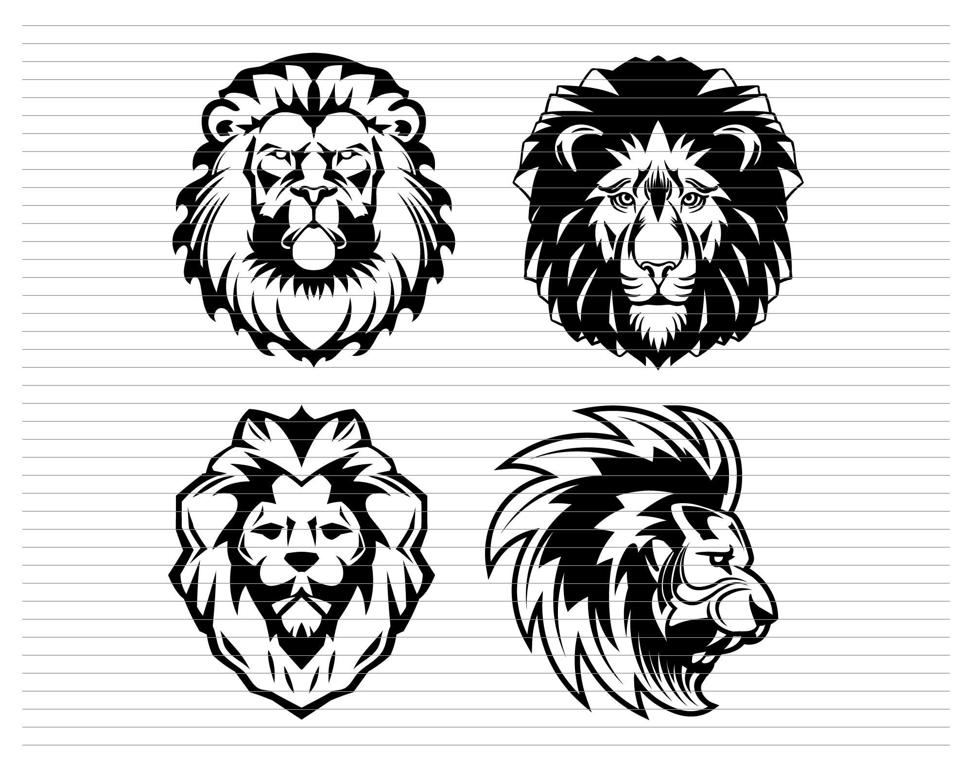 LION SVG BUNDLE, Lion Svg, Lion Clipart, Lion Face, Ancgry Lion, Lion ...