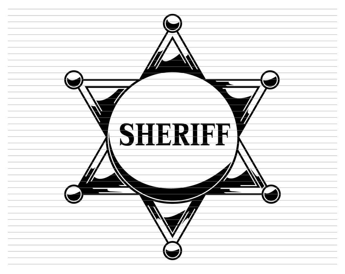 SHERIFF BADGE SVG, Police Badge, Police Svg, Sheriff Svg, Police Dept ...
