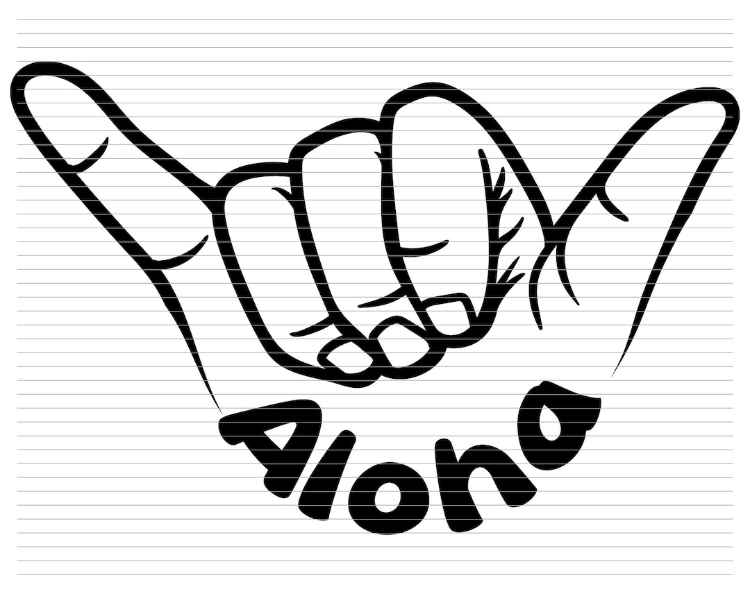 SHAKA HAND SVG Aloha Hand Hawaii Hawaiian Aloha Sign Png Printing World ...