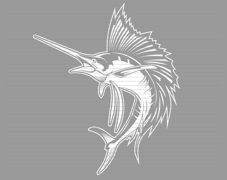 Sailfish Svg, Sailfish Clipart, Sailfish Png, Fish Svg, Fishing Svg ...