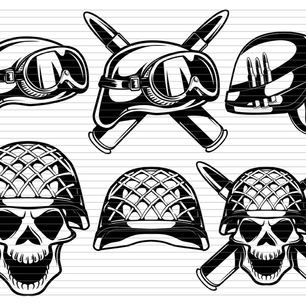 Military Helmet Svg - Etsy