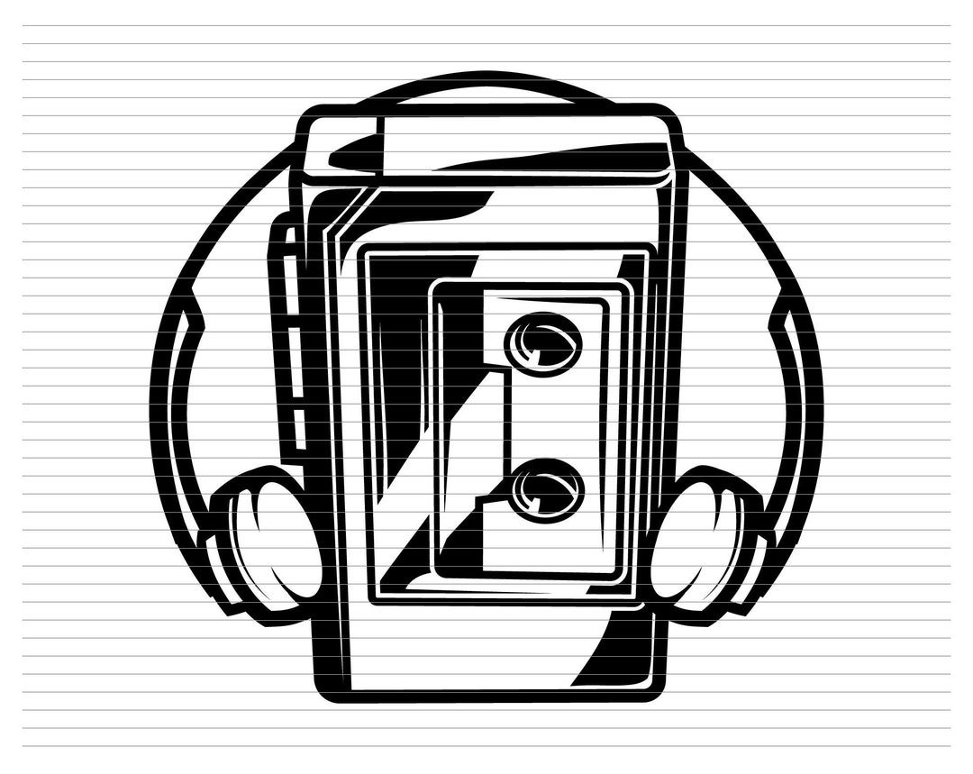 Walkman Svg Cassette Music 80's Svg 80's Walkman Music Listening ...