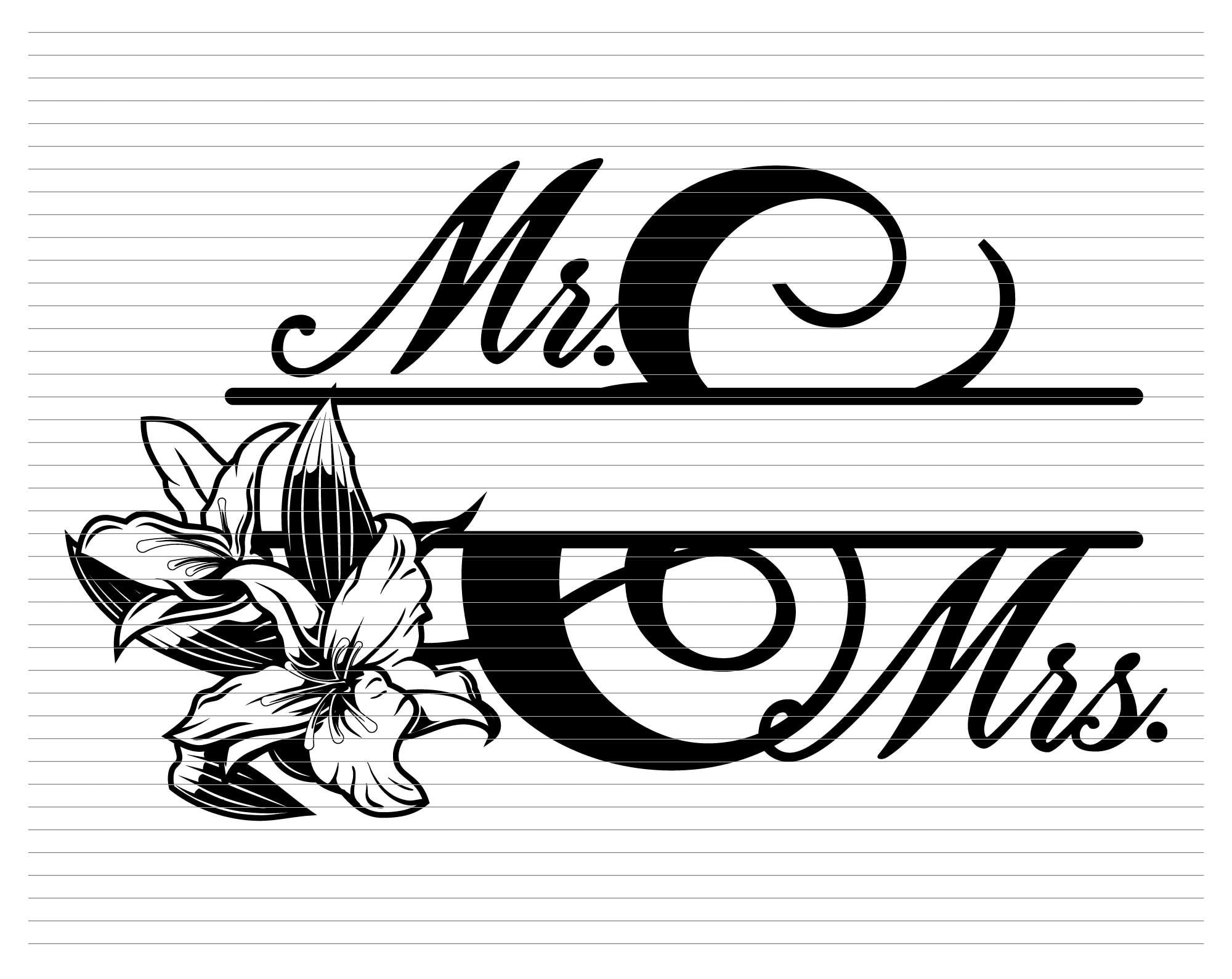 Mr and Mrs SVG Wedding Svg Husband and Wife Svg Wedding Quote Svg ...