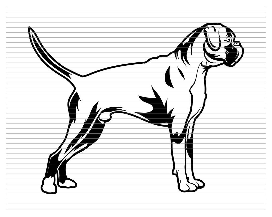 BOXER DOG SVG, Boxer Dog, Dog Svg Boxer Clipart, Dog Clipart, Dog ...