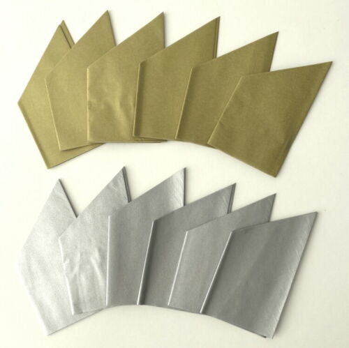 Premium Pearl Paper Christmas Cracker Hats Pack of 12 Assorted Gold and ...