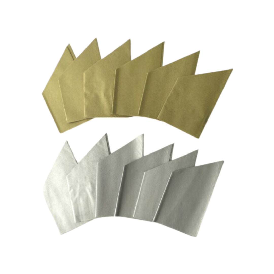 Premium Pearl Paper Christmas Cracker Hats Pack of 12 Assorted Gold and ...