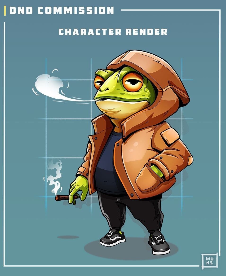 Custom Dnd Character Art Full-body Illustration Personalized Character ...