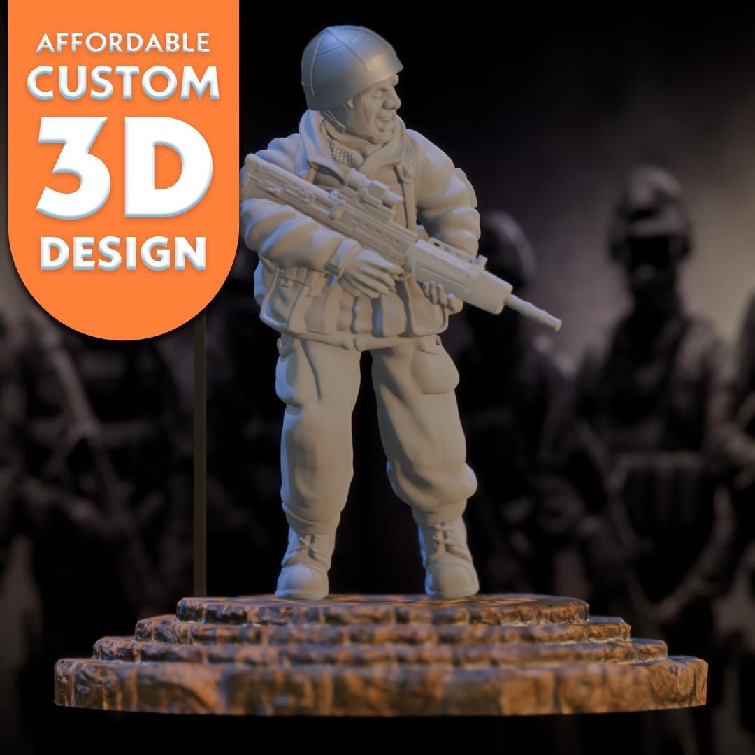 Custom 3D, STL File Only, Modern Infantry Resin Figures, Wargame ...