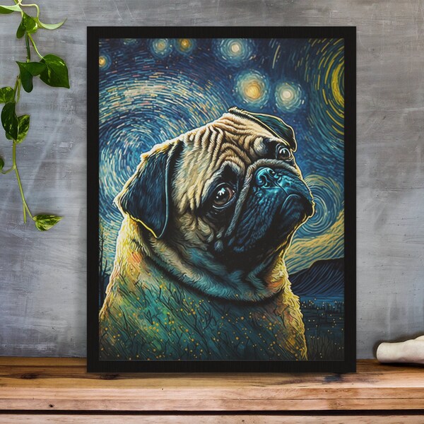 Pug Artwork - Etsy