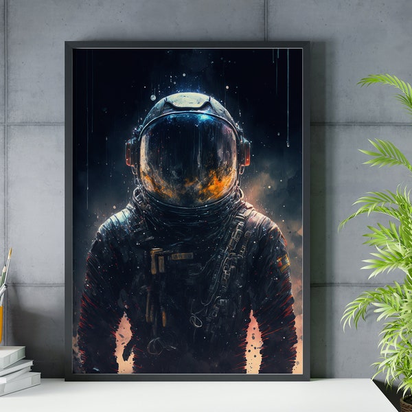 Spaceman Wall Art - Etsy