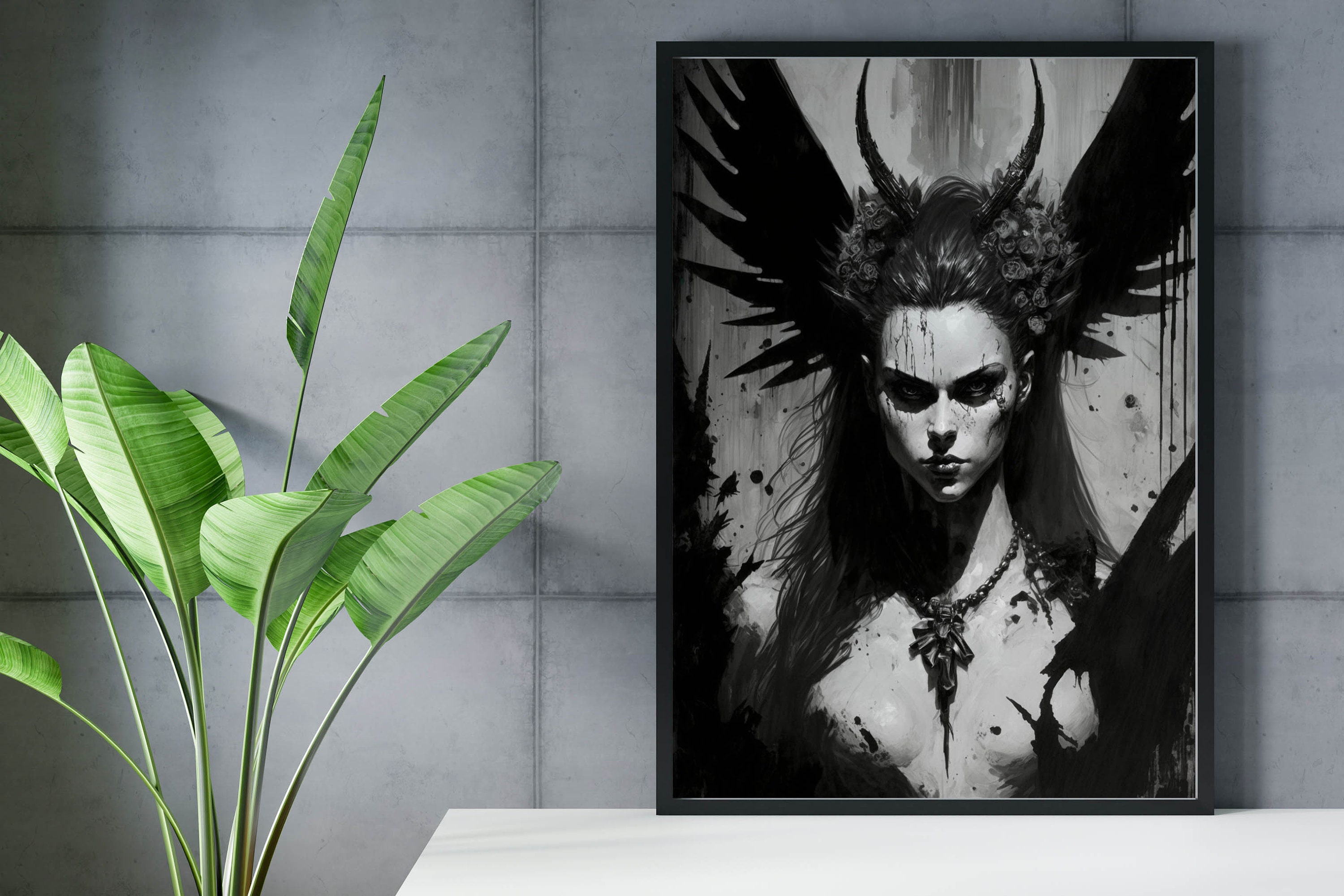 Dark Art Print,lilith Poster Print,goth Witch Wall Decor,gothic Home ...