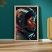 Retro Space Poster,female Astronaut,outer Space Print,space Poster,wall ...