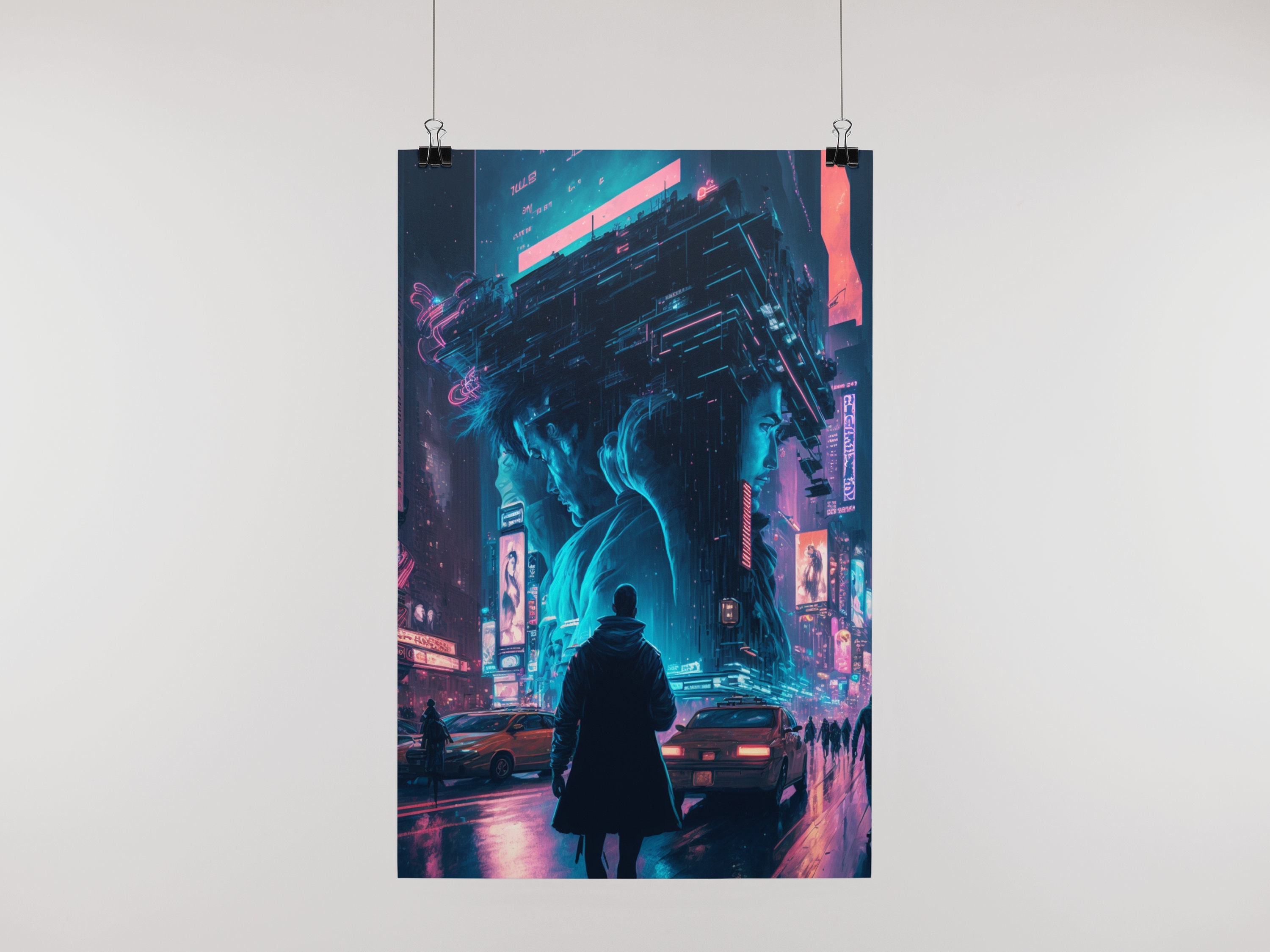 Cyberpunk Futuristic New York Art Print,cyberpunk Wall Art Poster ...