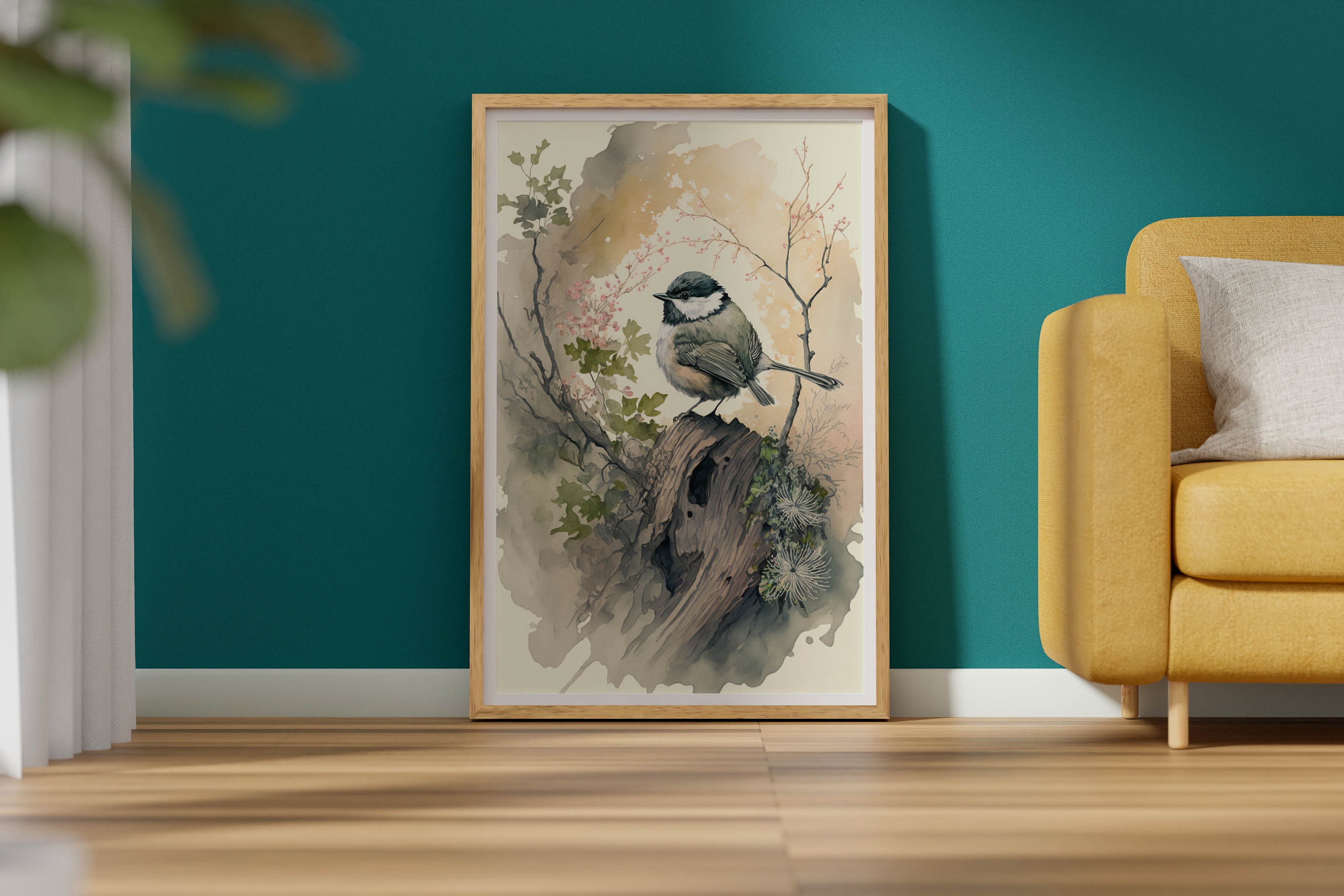 Chickadee Watercolor Painting,chickadee Painting Poster,bird Art Print ...