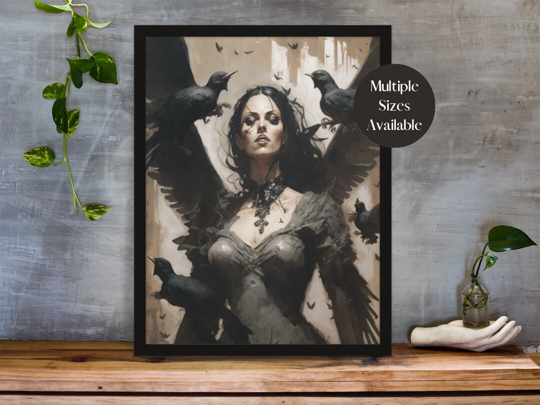 Morgana the Goddess Witch Gothic Poster Print (oil Paint,gothic Home ...