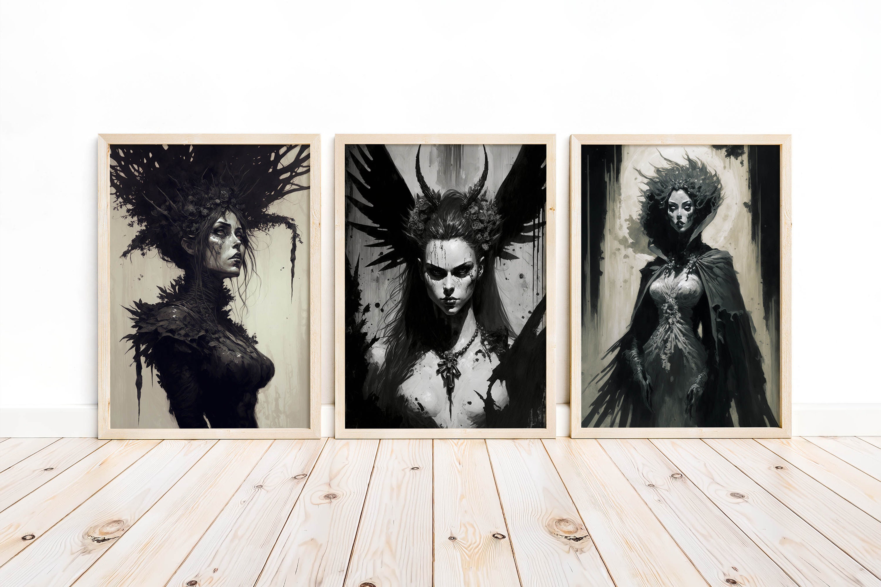 Dark Art Print,lilith Poster Print,goth Witch Wall Decor,gothic Home ...