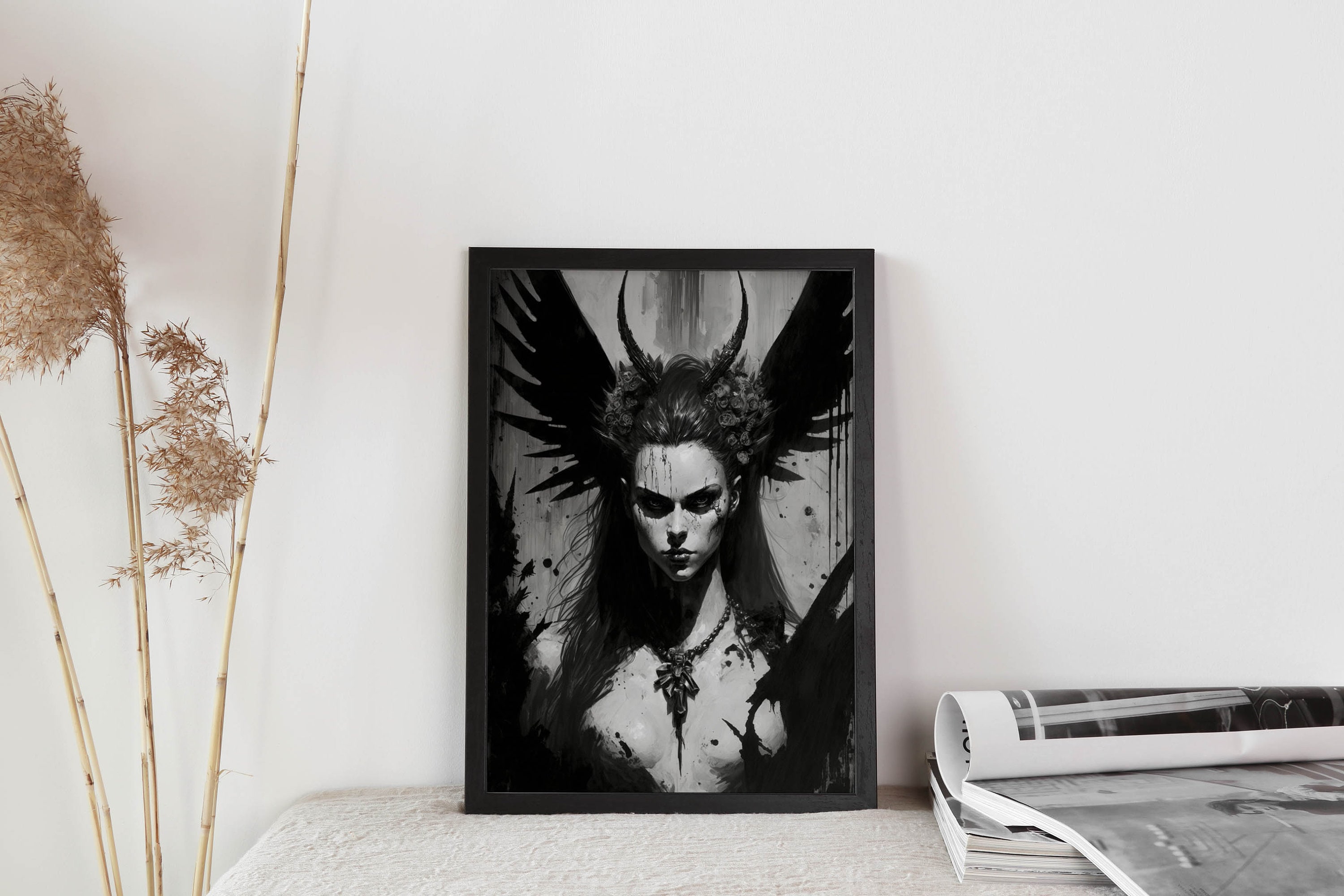 Dark Art Print,lilith Poster Print,goth Witch Wall Decor,gothic Home ...