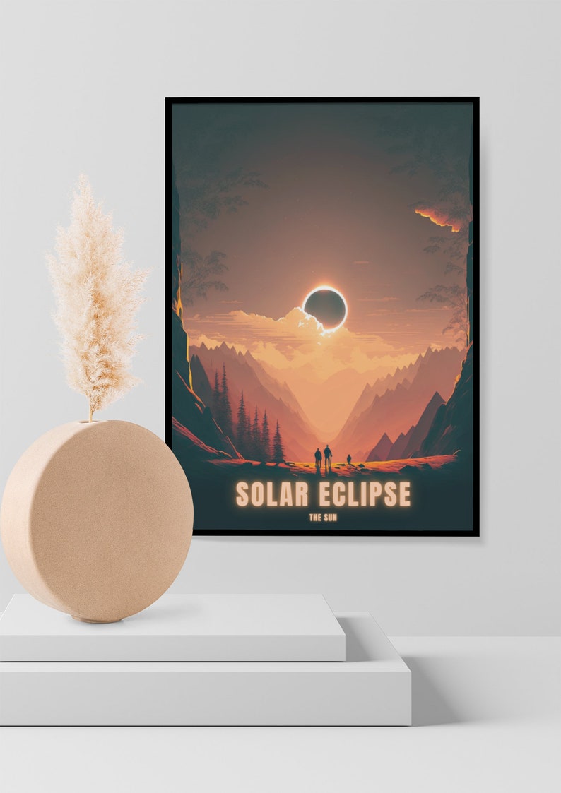 Space Art Print Solar Eclipse Poster Print Galaxy Art Print NASA ...