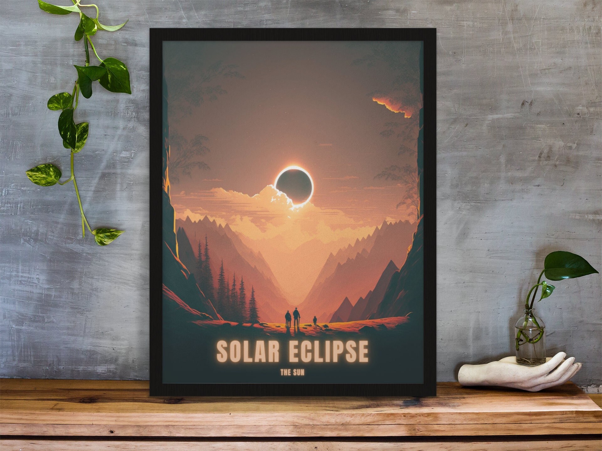 Space Art Print | Solar Eclipse Poster Print | Galaxy Art Print | NASA ...