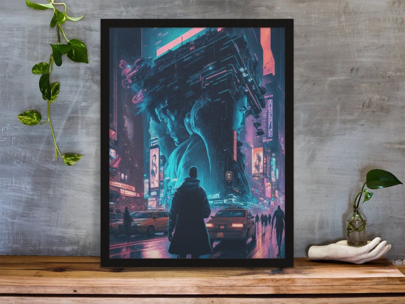 Cyberpunk Futuristic New York Art Print,cyberpunk Wall Art Poster ...