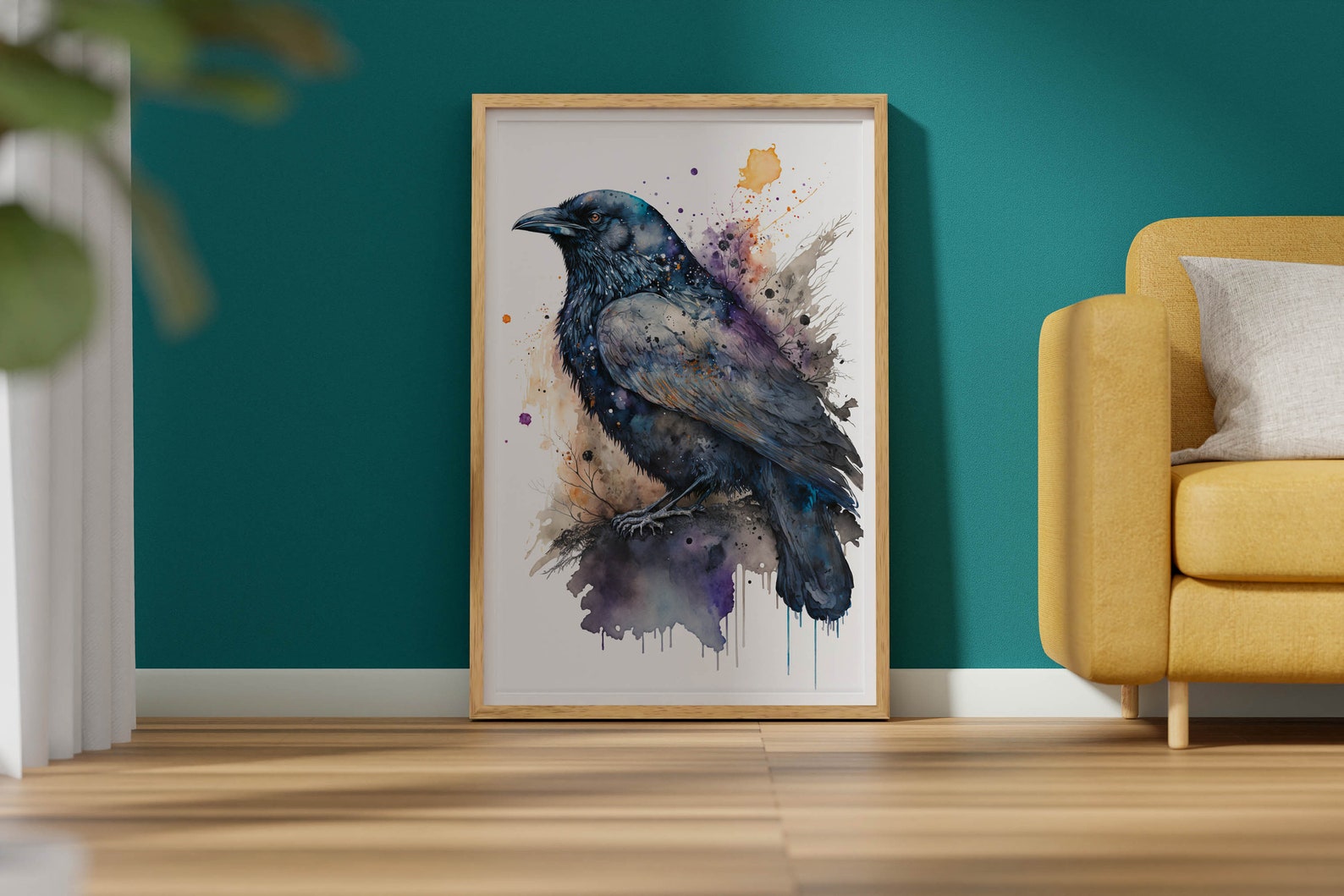 Raven Watercolor Painting,raven Painting Poster,raven Art Print ,wall ...