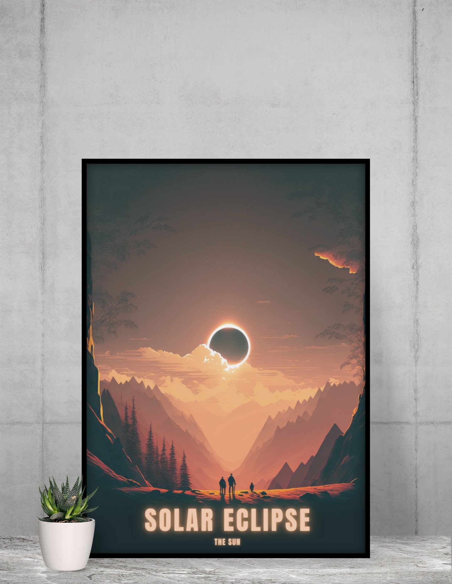 Space Art Print Solar Eclipse Poster Print Galaxy Art Print NASA ...