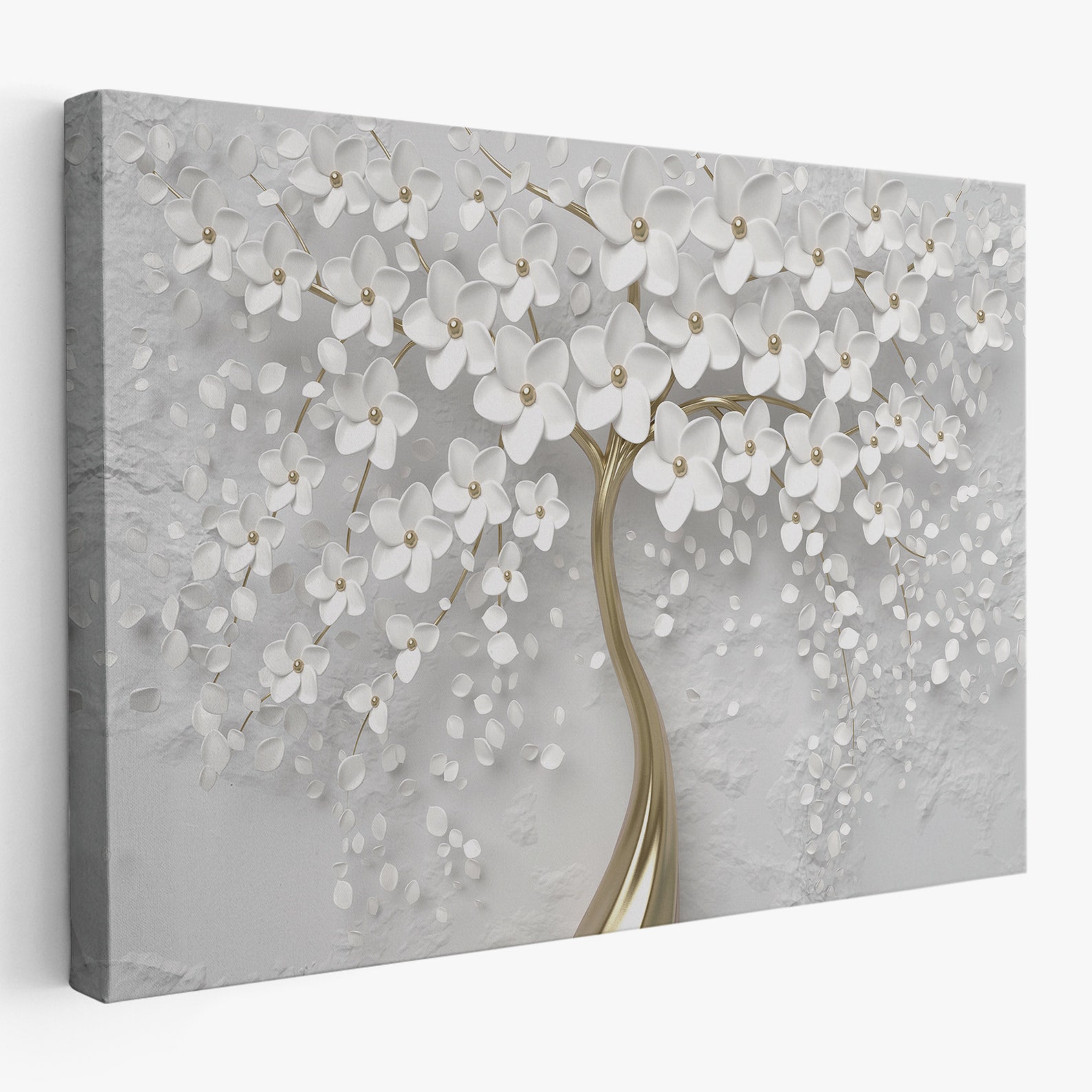 Flower Wall Art, Fancy Wall Decor, White Cherry Blossom, Floral ...