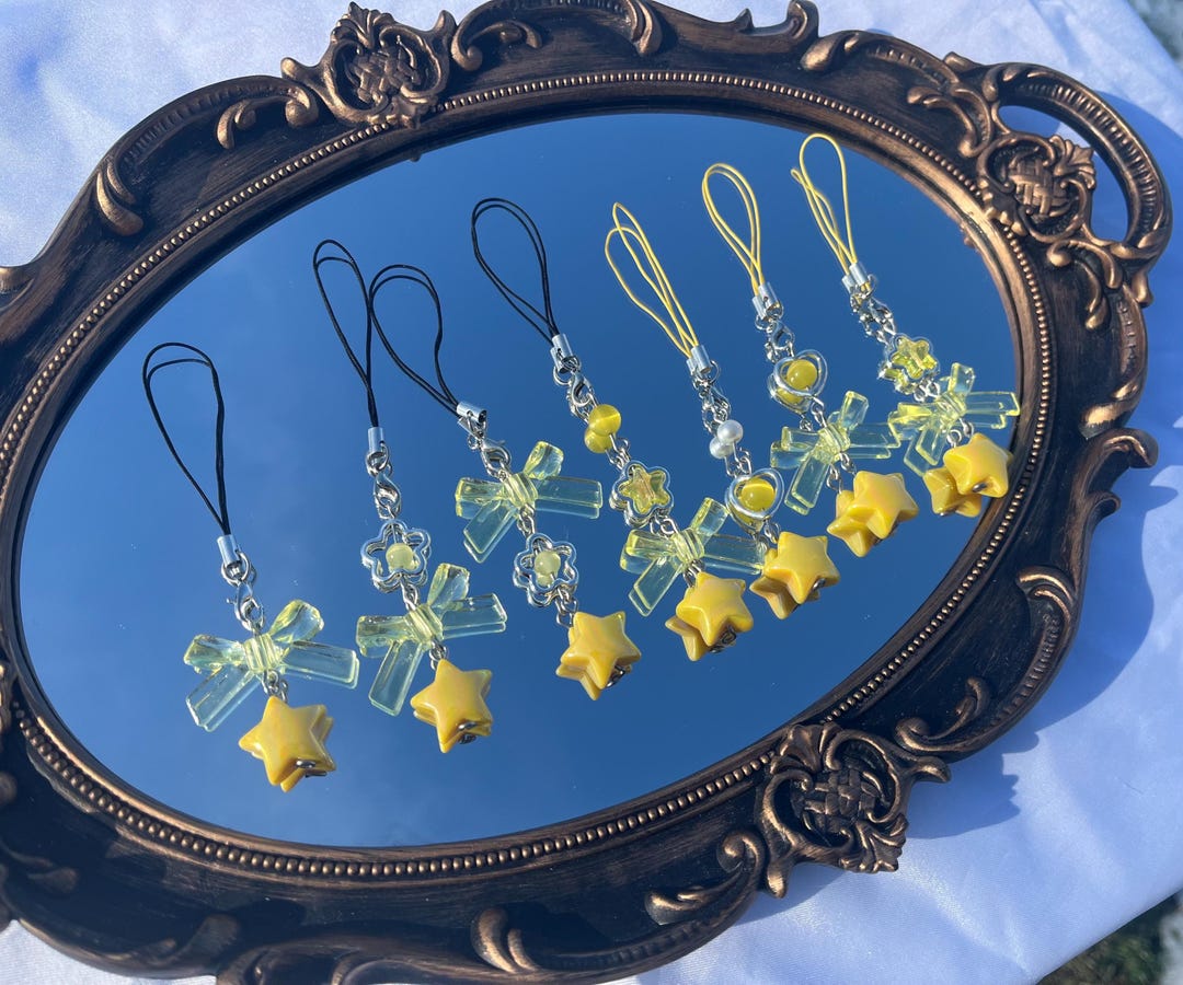 Star Phone Charm/ Yellow Star Phone Charm/ - Etsy