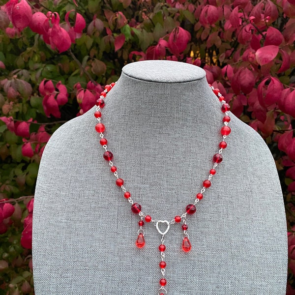 Blood Drip Necklace - Etsy