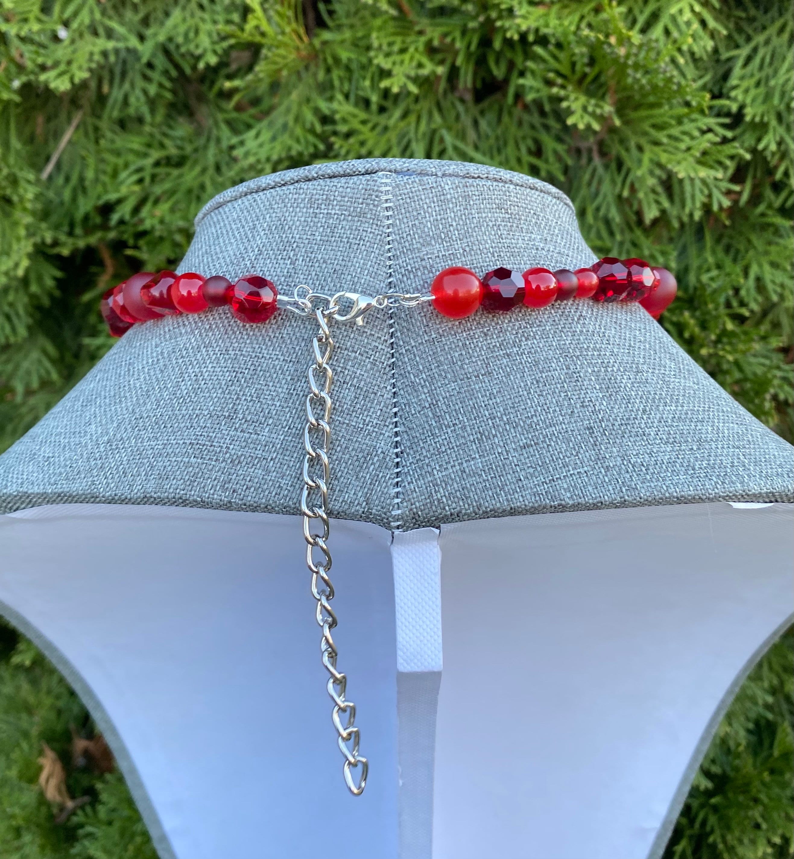 Bloody Heart Necklace/ Dripping Blood Necklace/ Heart Necklace/ Red ...