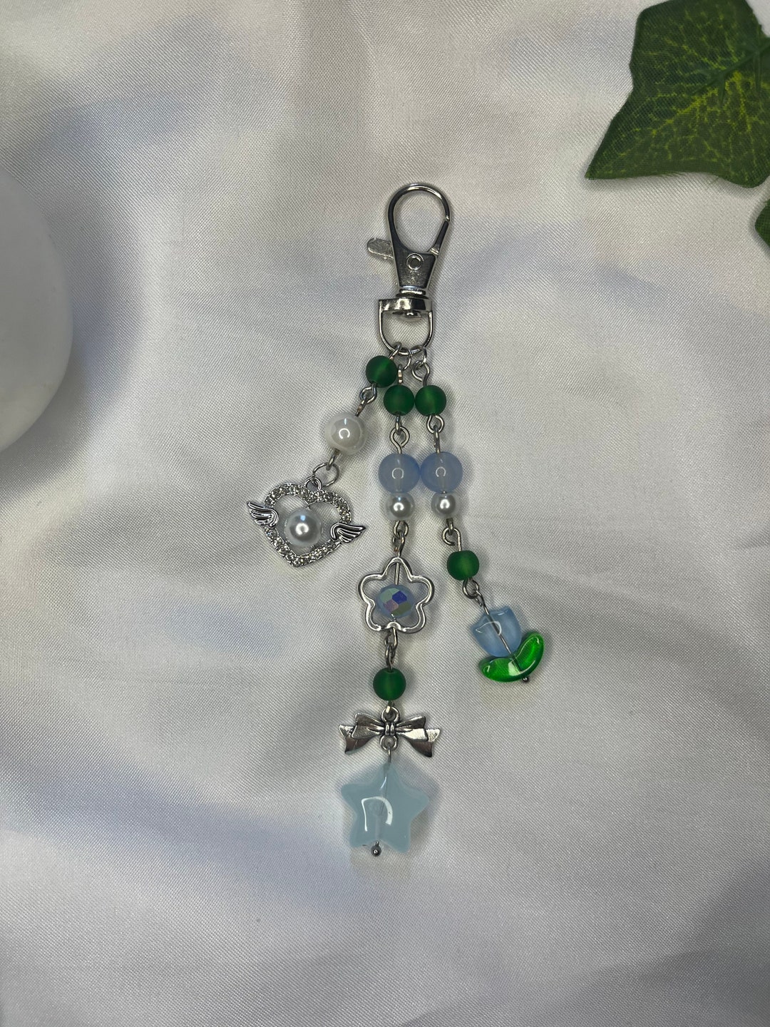 Kawaii Jelly Light Blue Star Keychain/ Blue Star Keychain/ Jelly Star ...