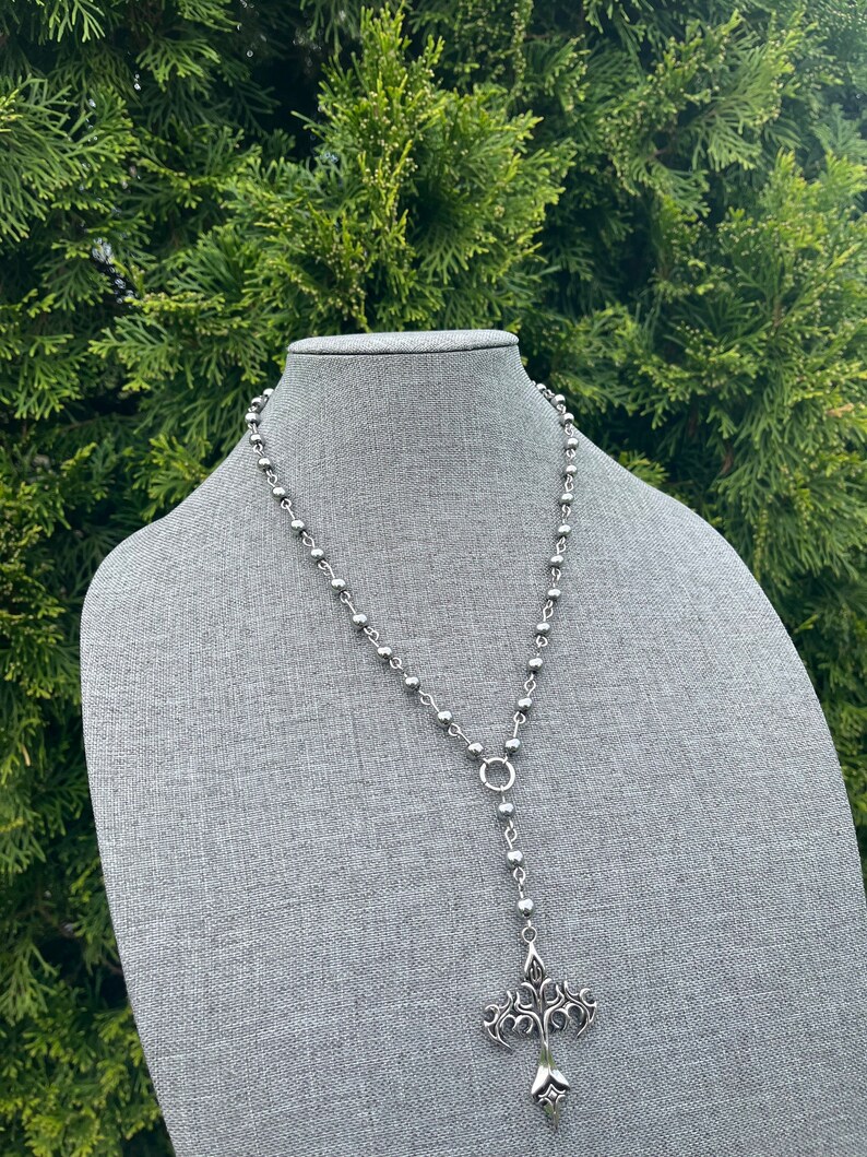 Cross Rosary/ Beaded Rosary/ Cross Necklace - Etsy