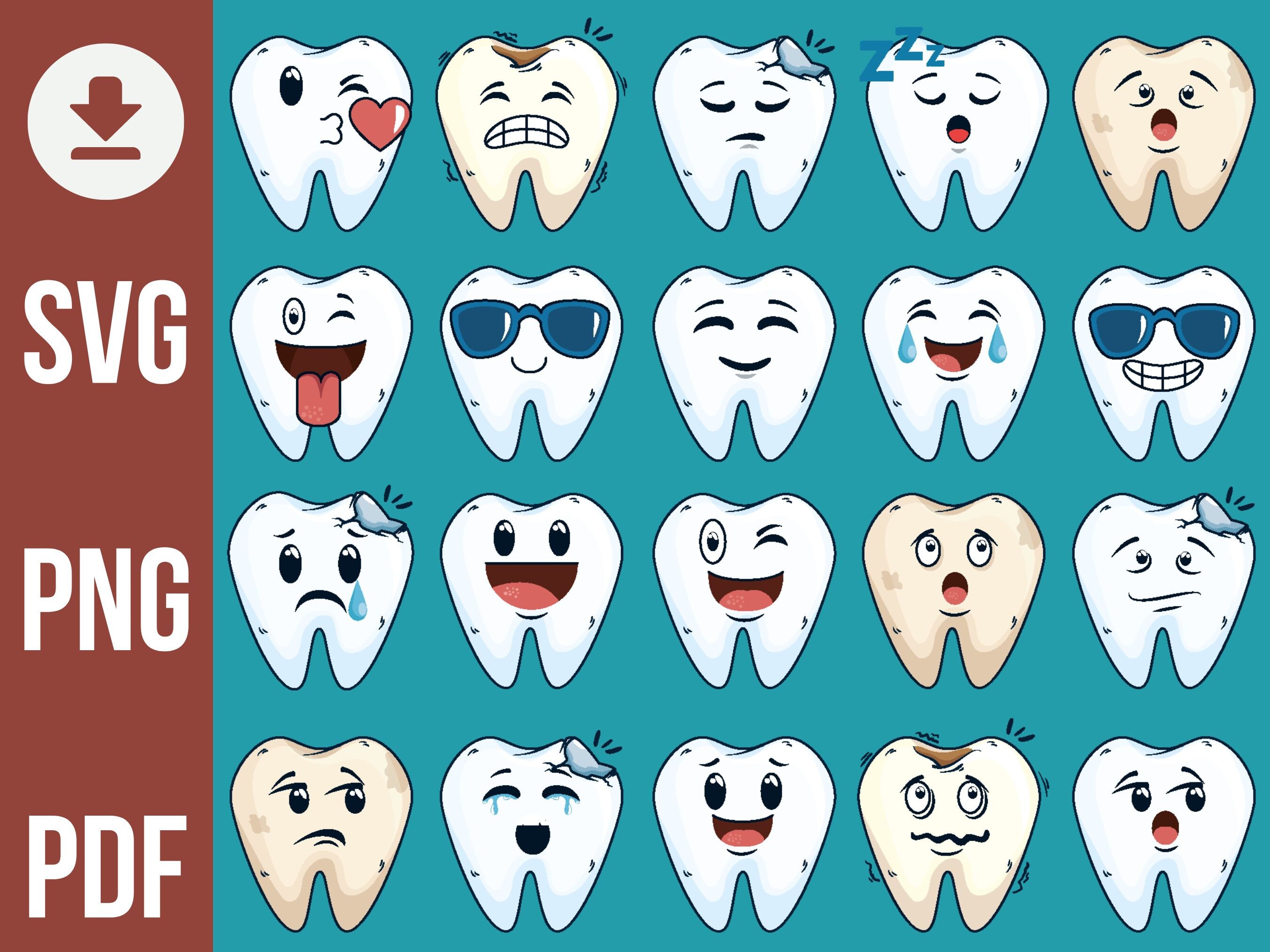 Tooth Svg Bundle, Teeth SVG, Tooth Svg, Dental Care SVG, Digital ...