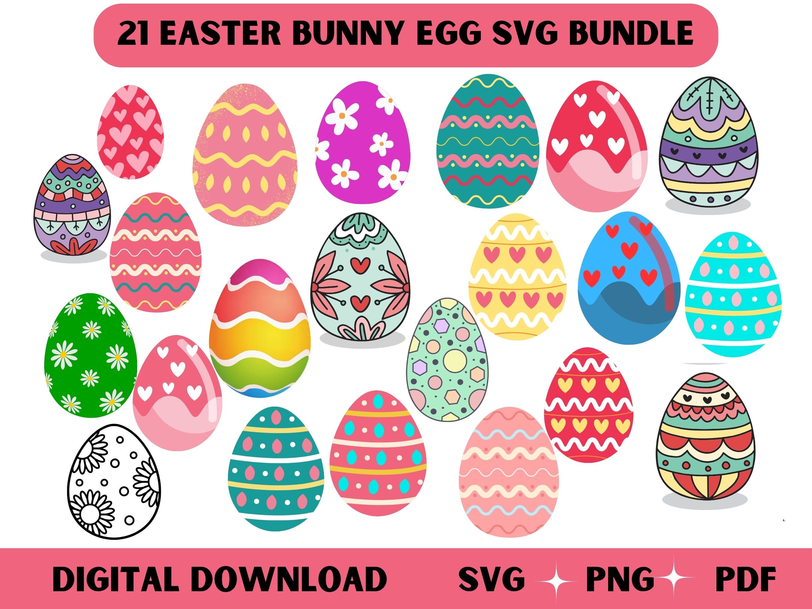 Bunny Egg Svg, Easter Svg, Bunny Egg Set Easter, Bunny Egg Easter Svg ...